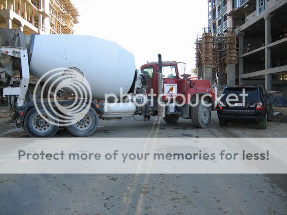 Rover Meets Cement Truck | Range Rovers Forum