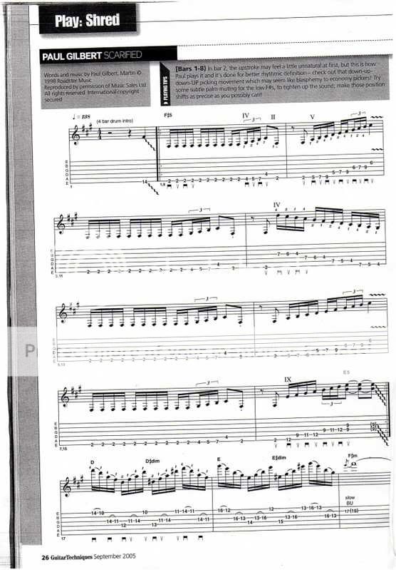 Scarified-Paul Gilbert question - Ultimate Guitar