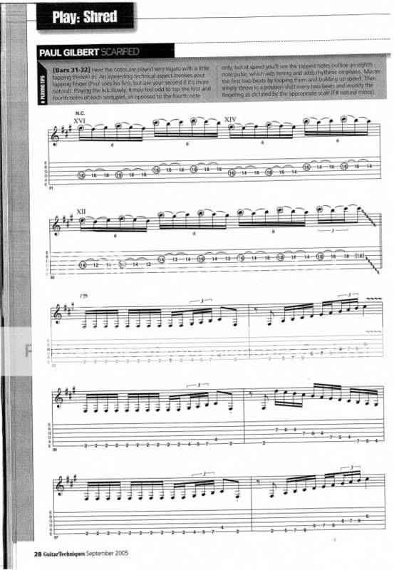 Scarified-Paul Gilbert question - Ultimate Guitar