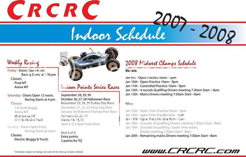 CRCRC 2007-2008 Indoor Points Series reminder | Hobbyist Forums